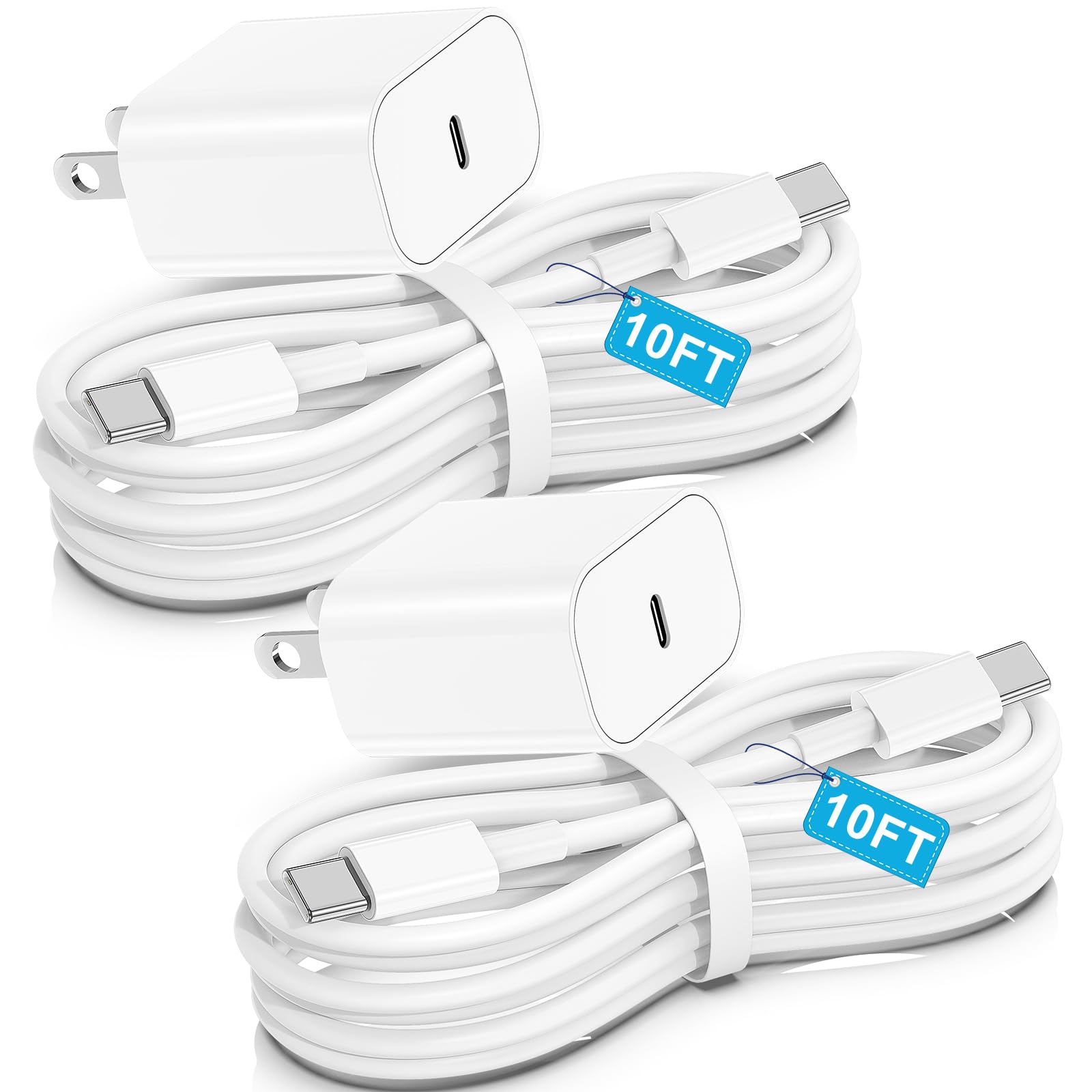 Amazon.com: iPhone 16 15 Fast Charger/10ft Type C to C Cable Cord Long ...