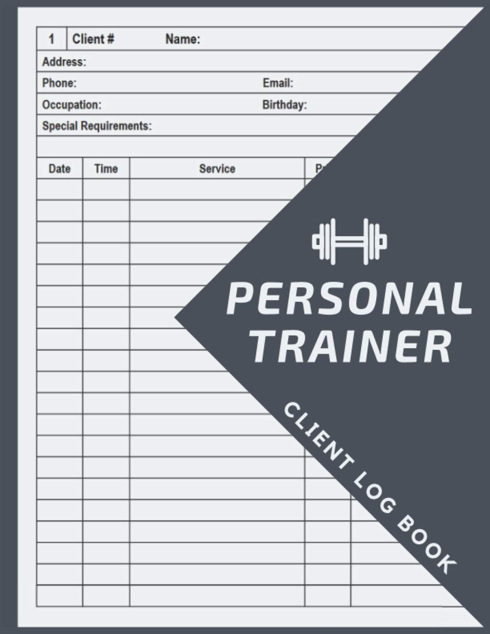 Personal Trainer Client Log Book: Client Book for Appointment Tracking ...