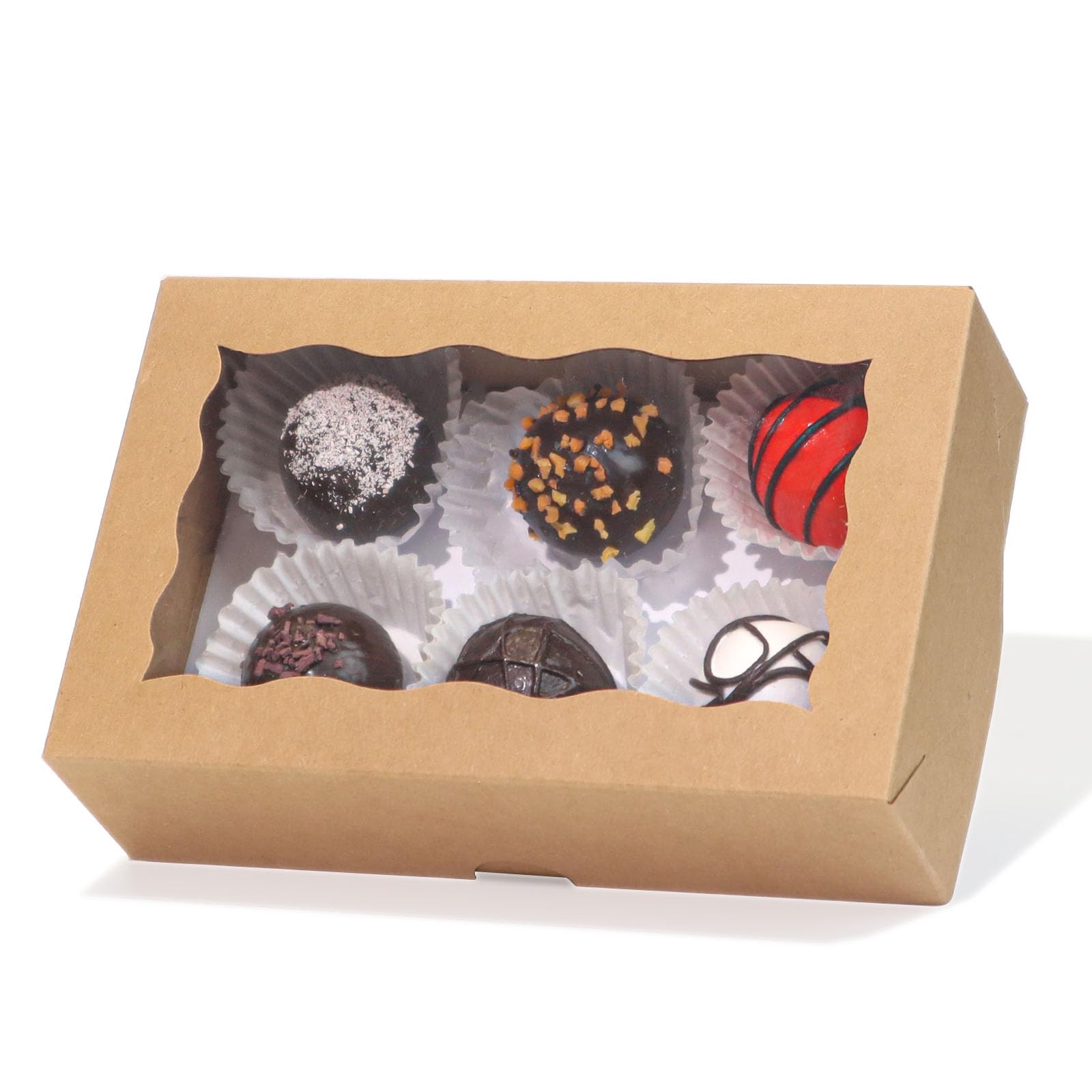 Amazon.com: TEMLQPACK 25pcs 7x4.3x2 Inches White Chocolate Covered ...