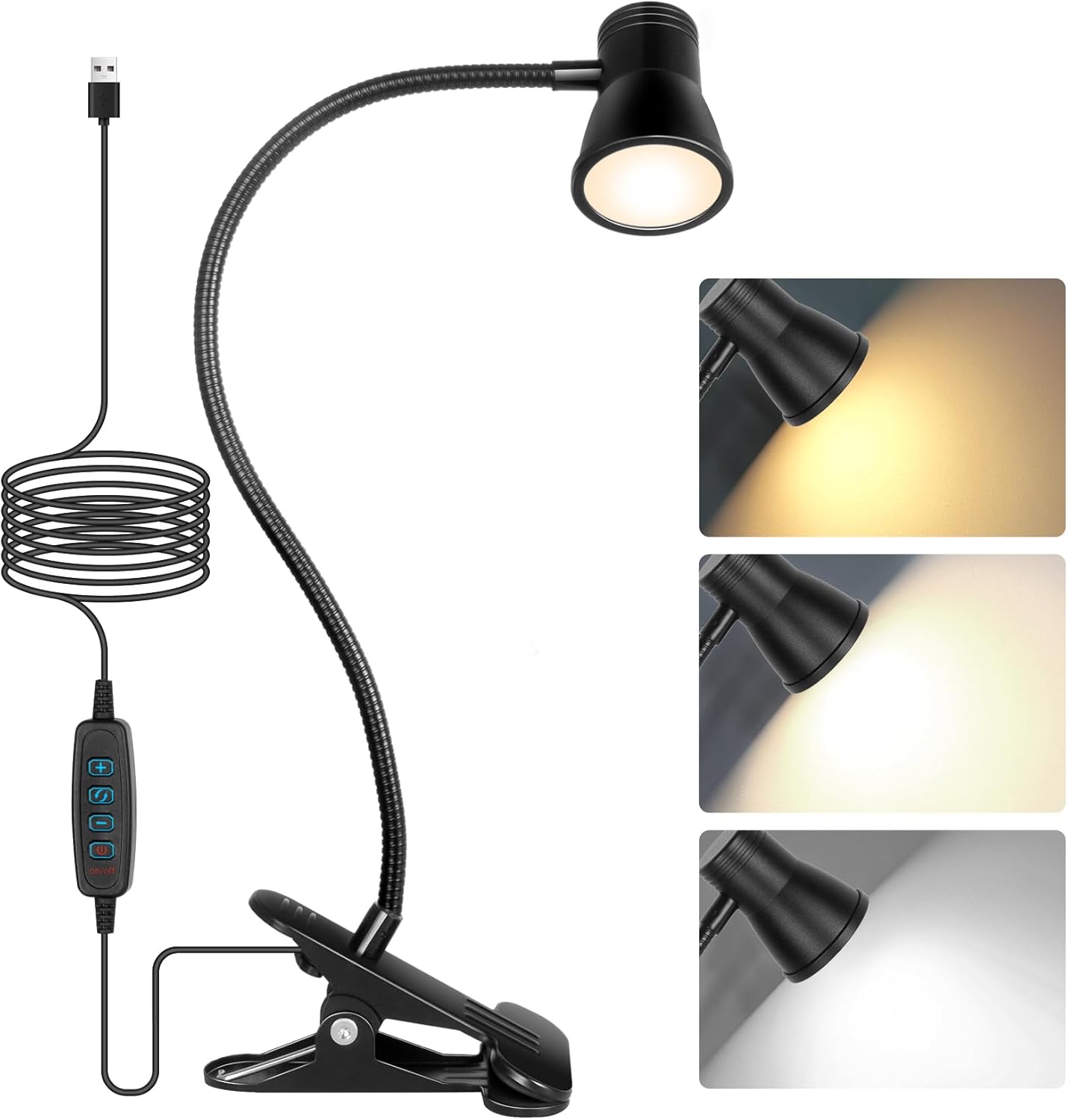 Amazon.com: Bdjso Clip On Book Light with Clamp for Reading - Eye ...