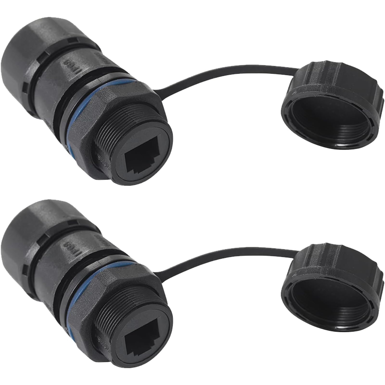 PENGLIN 2PCS Waterproof RJ11 Coupler, RJ11/RJ12 6P6C Panel Mount ...