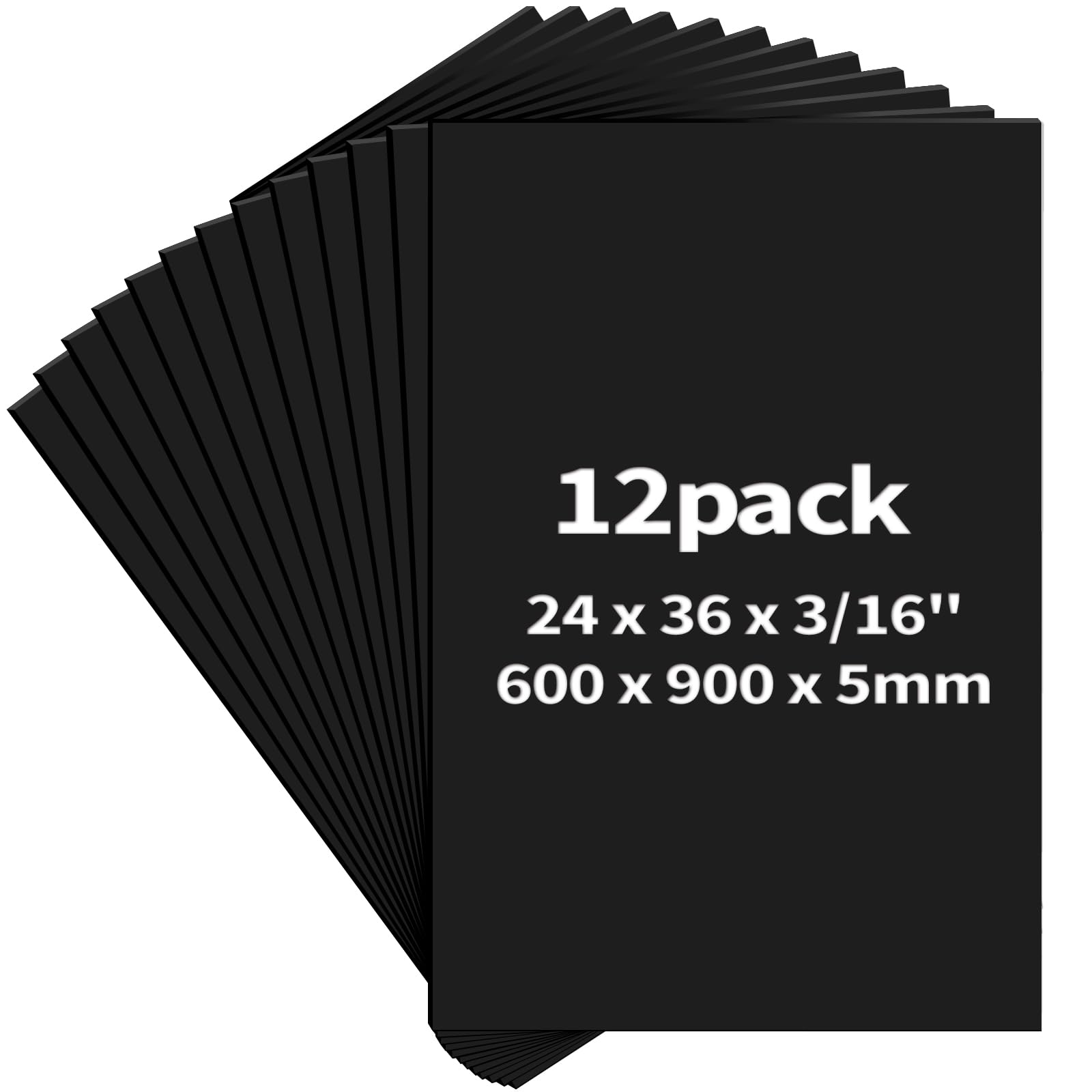 Amazon.com : CreGear Foam Board, 24 x 36 x 3/16" Black Foamcore Board ...