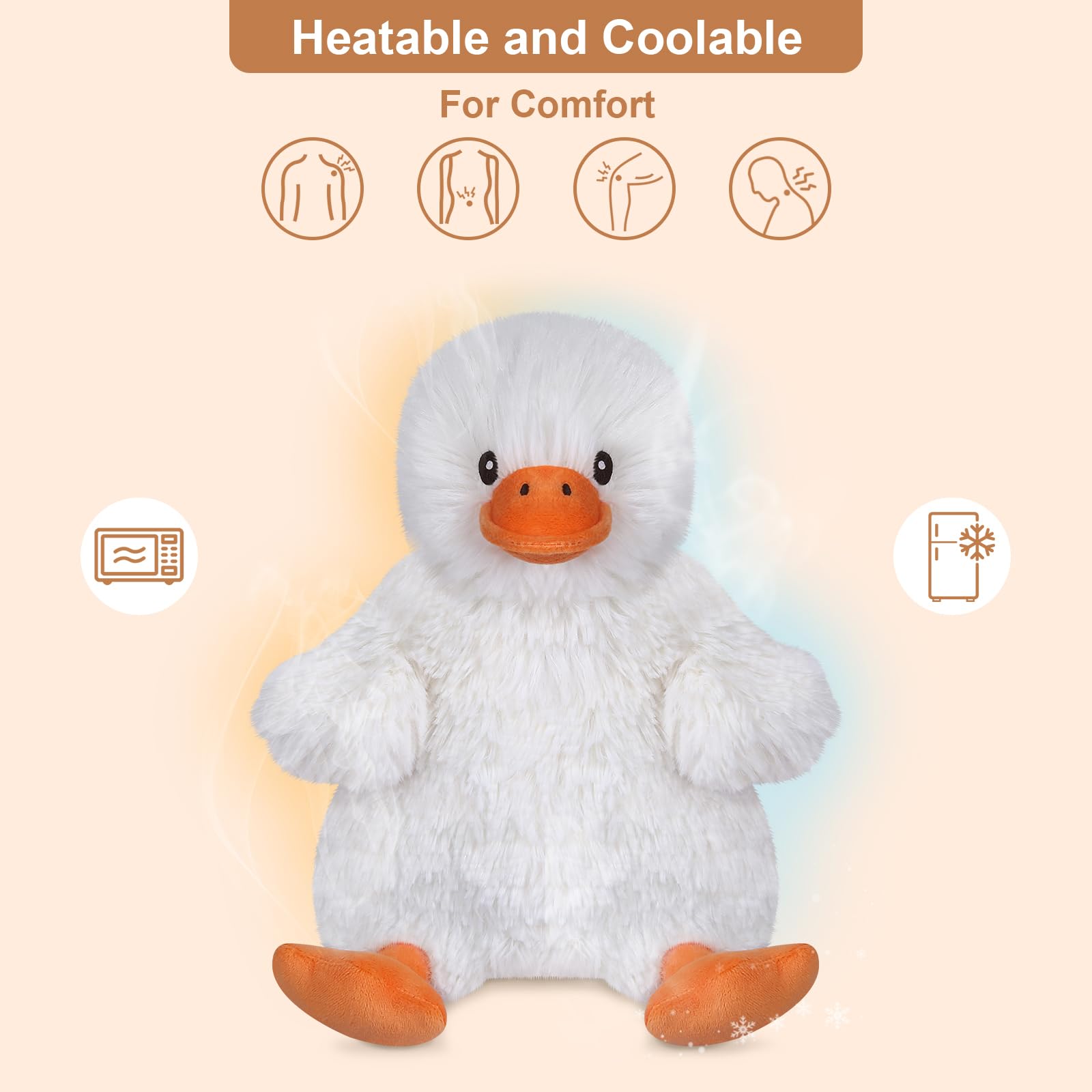 Snapklik.com : Coolable & Heatable Duck Stuffed Animals, Microwavable ...