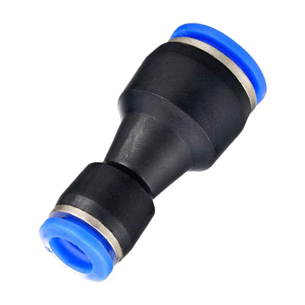 L-A Plastic Push to Connect Straight Union Pipe Tube Reducer Fitting ...