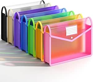 Amazon.com : XingDuing 7 Pack Plastic Expanding File Folder ...