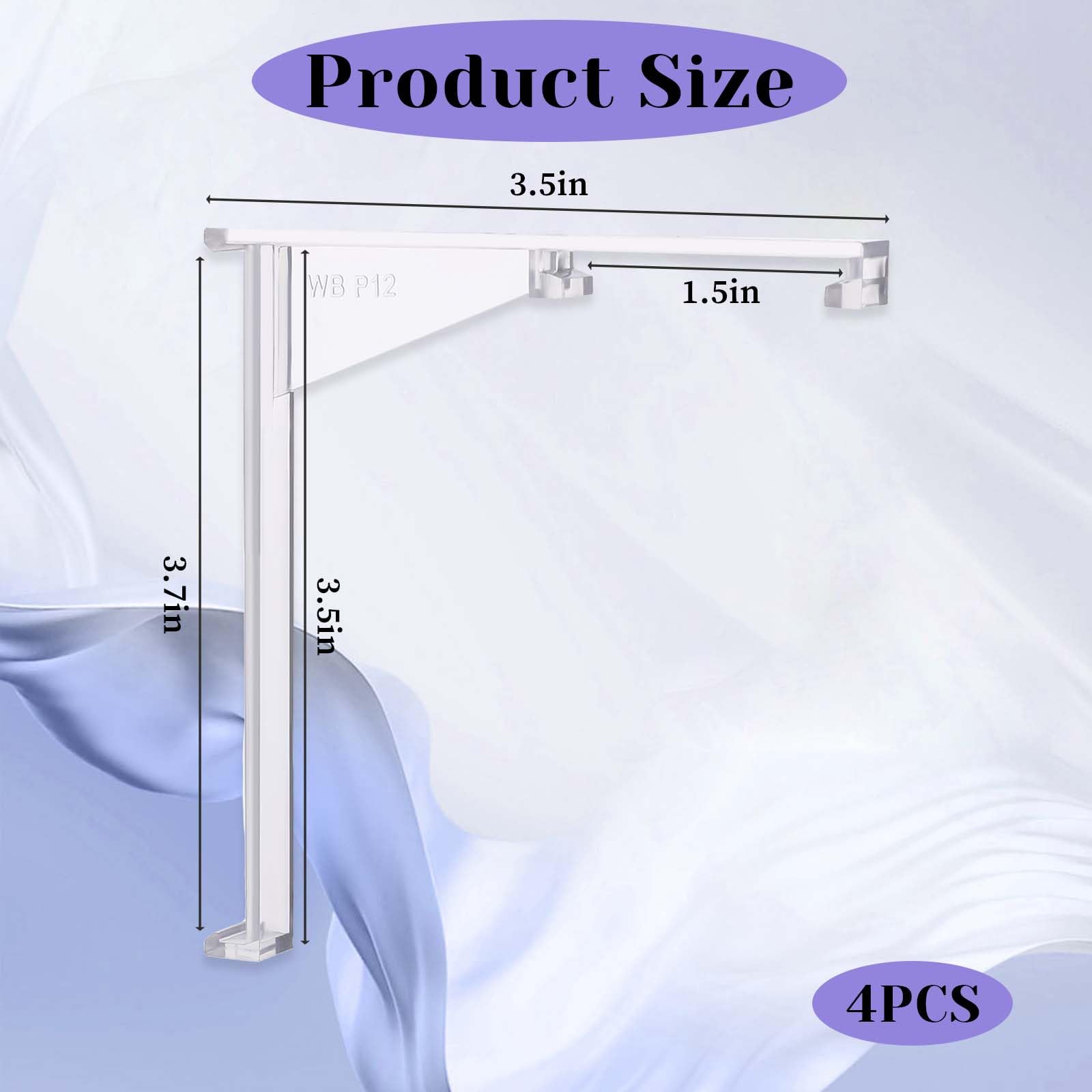 Plastic Valance Holders 4PCS 3.5 Inch Vertical Blind Valance Clips ...