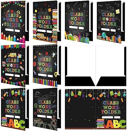 Amazon.com : Yeaqee 32 Pcs Classwork Folders Homework Folders for ...