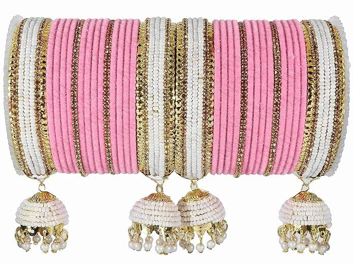 Buy PMIPS FOR WOMAN AND GIRLS Chuda Bridal Punjabi Chuda [PACK 1] PINK ...