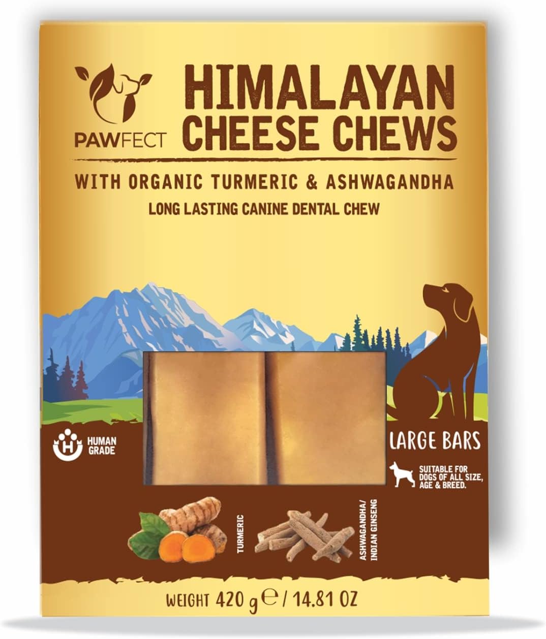 Pawfect Foods Himalayan Cheese Dental Chew Bar with Turmeric ...