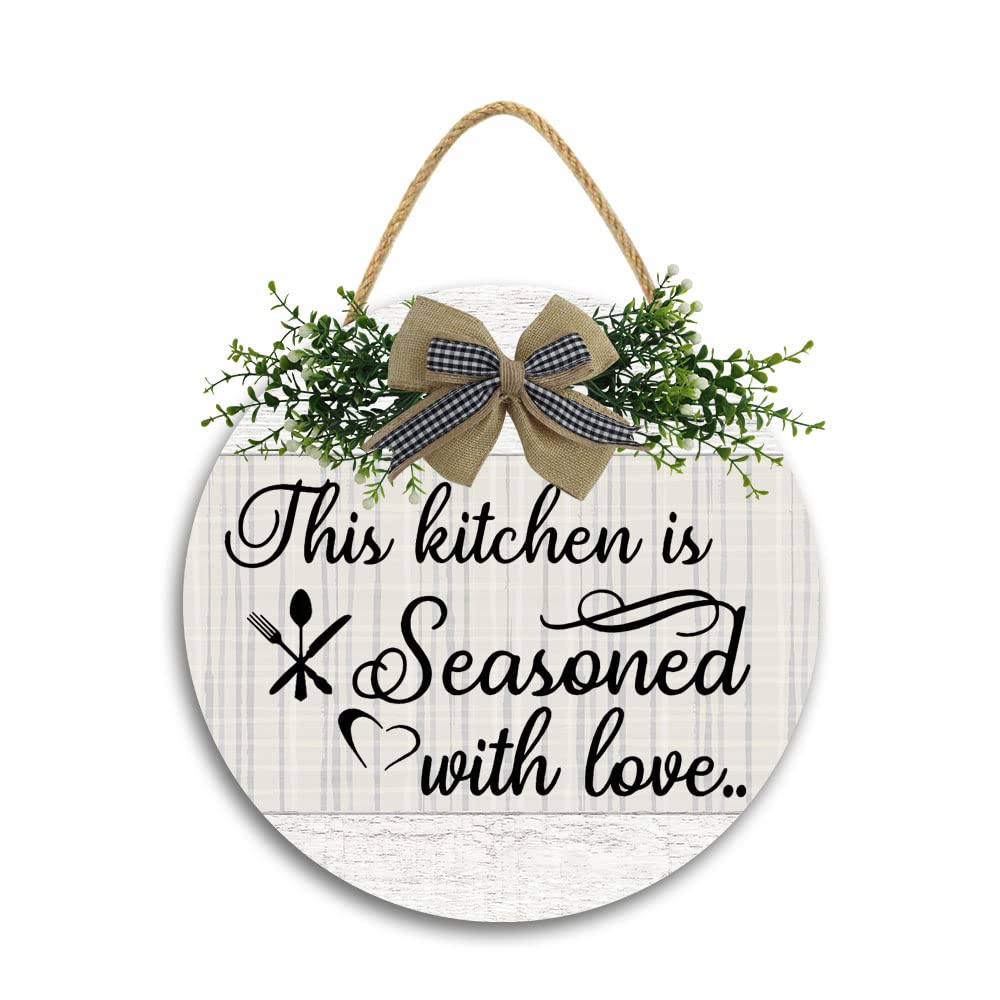 Amazon.com : Lefangovs Wood Kitchen Sign, 12x12 inches, Rustic ...