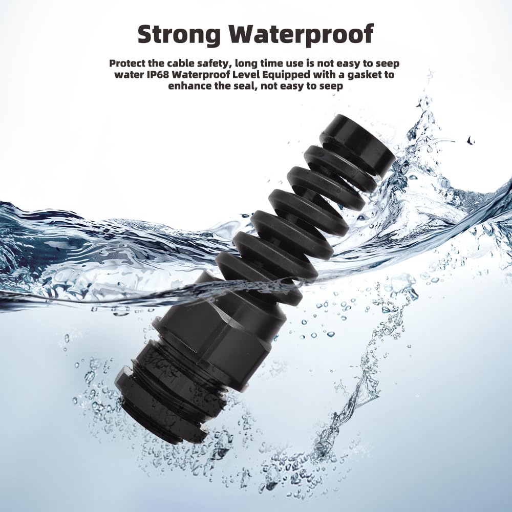 Snapklik.com : Strain Relief Cord Connector, CGELE 2 Pack NPT 3/8 ...