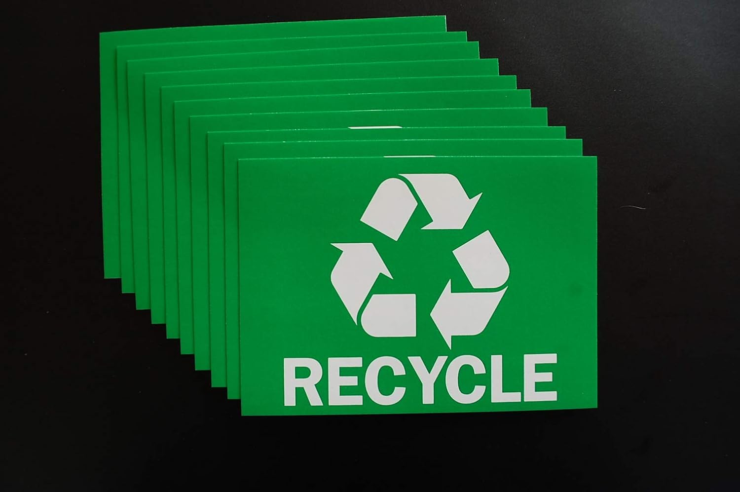 Amazon.com: (10 Pack) Recycle Stickers Trash Bin Sticker Label - 5" X 3 ...