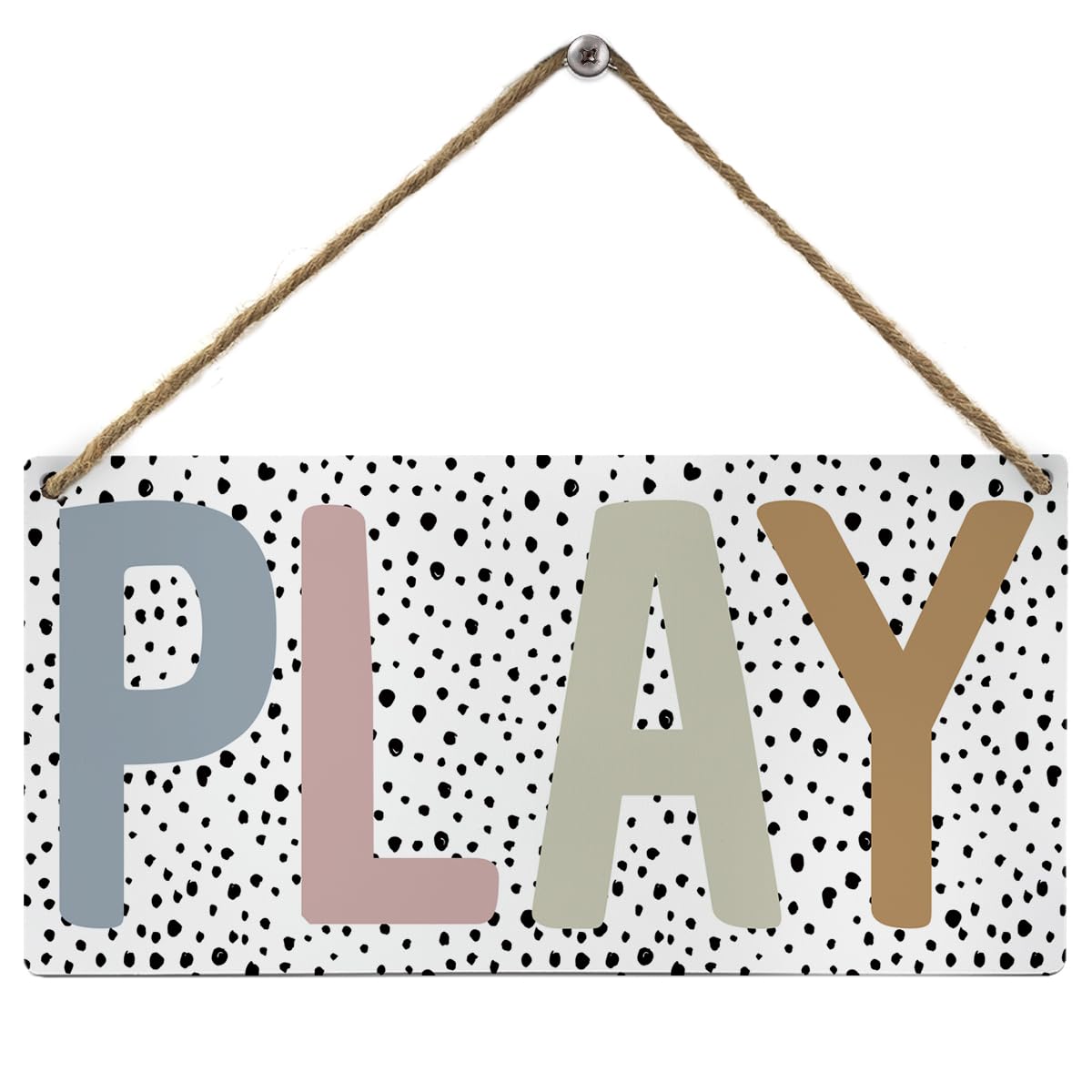 Amazon.com: Mtrgdn Kids Playroom Decor Play Sign Boho Wall Plaque Sign ...
