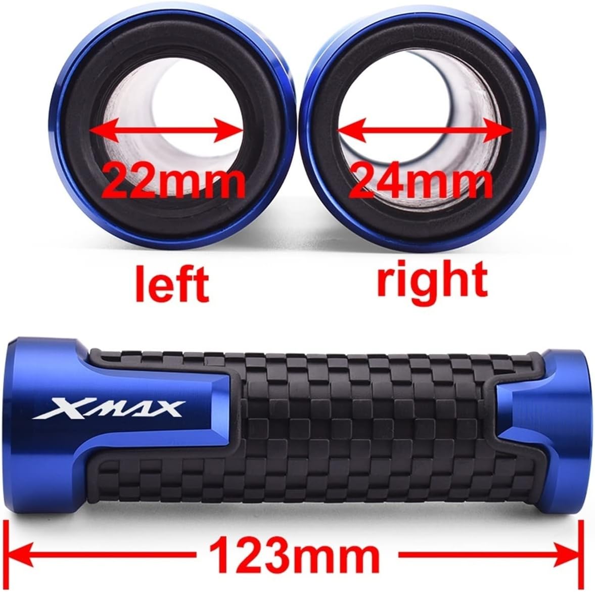 Handlebar Grips Motorcycle Handlebar Grips CNC Rubber Hand Thruster ...