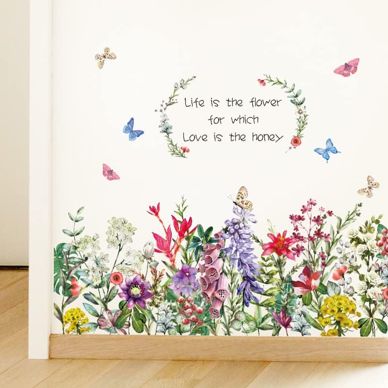 JAAMSO ROYALS Wall Stickers for Living Room Flowers, Floral Wall ...