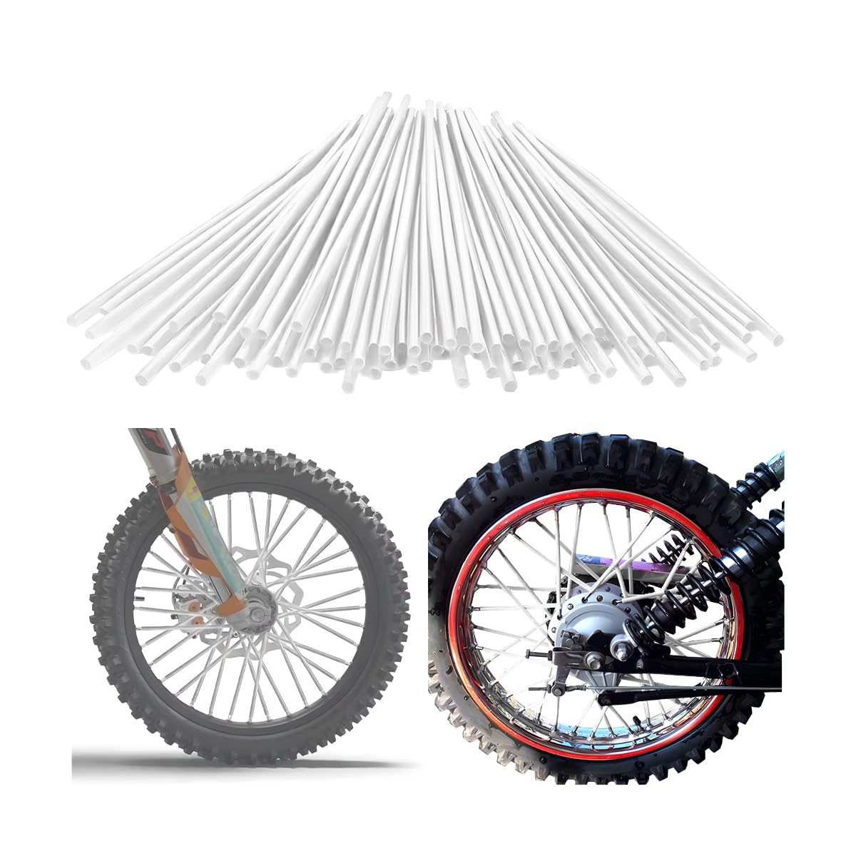 Amazon.com: Mandark 72PCS Spoke Skins Covers, Motorcycle Wheel Spoke ...