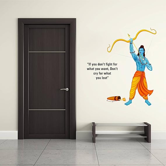 Buy Rawpockets Decals ' Lord Ram Motivation Quotes' Large Size Wall ...