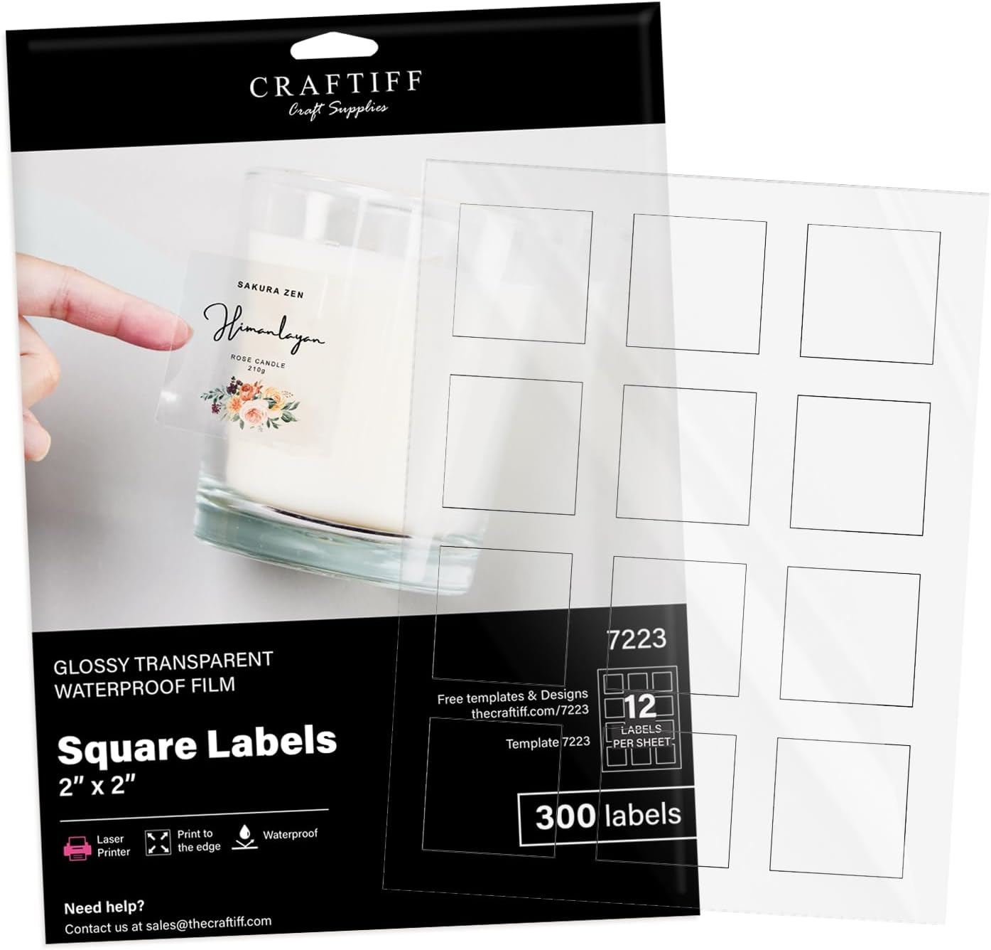 Amazon.com : Performore Glossy Crystal Clear Address Labels for Laser ...