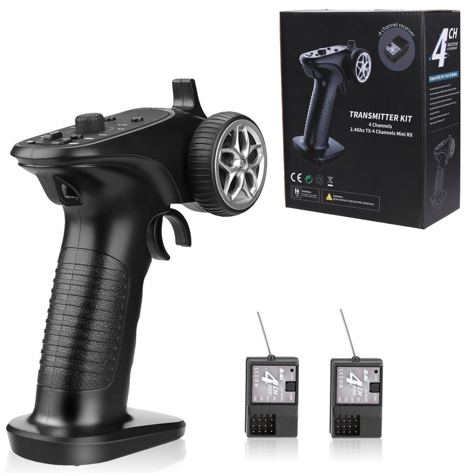 Amazon.com: HTLNUZD 4H-TX 4CH 2.4GHz RC Radio System Transmitter with ...