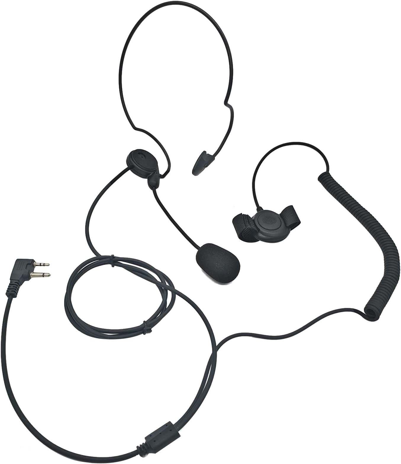 Amazon.com: Renastar Ptt Mic Earpiece Two Way Radio Headset Behind The ...