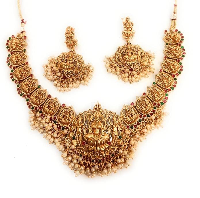 Aryavansh Emporium Girls Fashion Temple Jewellery pendant set Gold ...