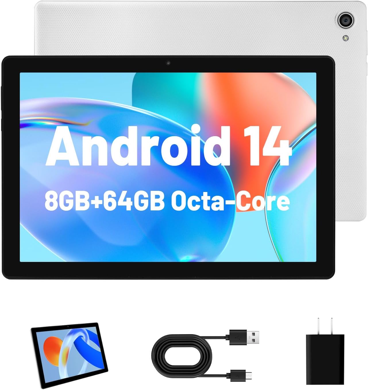 Byxsb Tablet 10 Zoll Android 14 Tablets 8GB+64GB/1TB TF Octa-Core ...