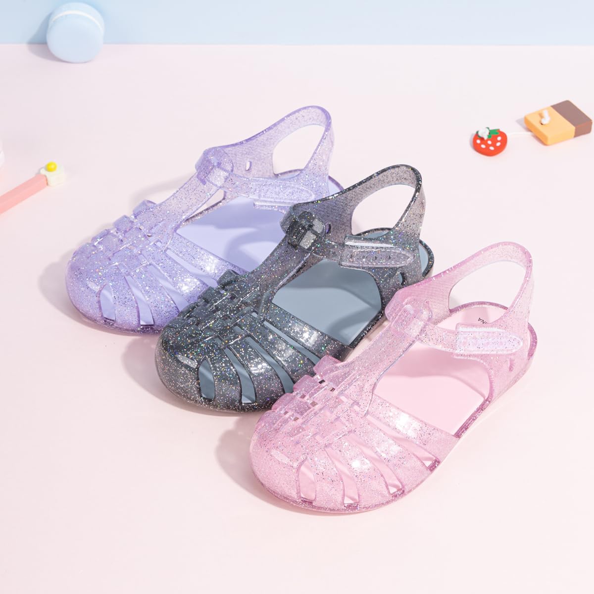 Snapklik.com : Toddler Girls Jelly Sandals Closed Toe Water Beach ...