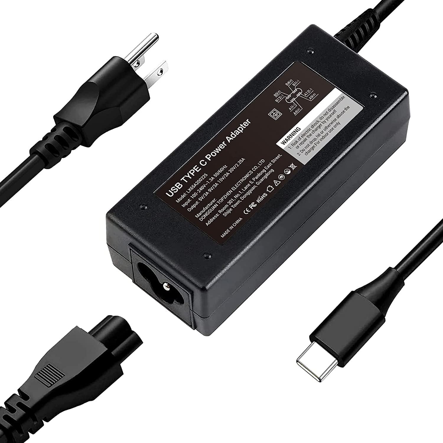 Amazon.com: Chromebook Charger USB C,45W Type C Laptop Charger ...