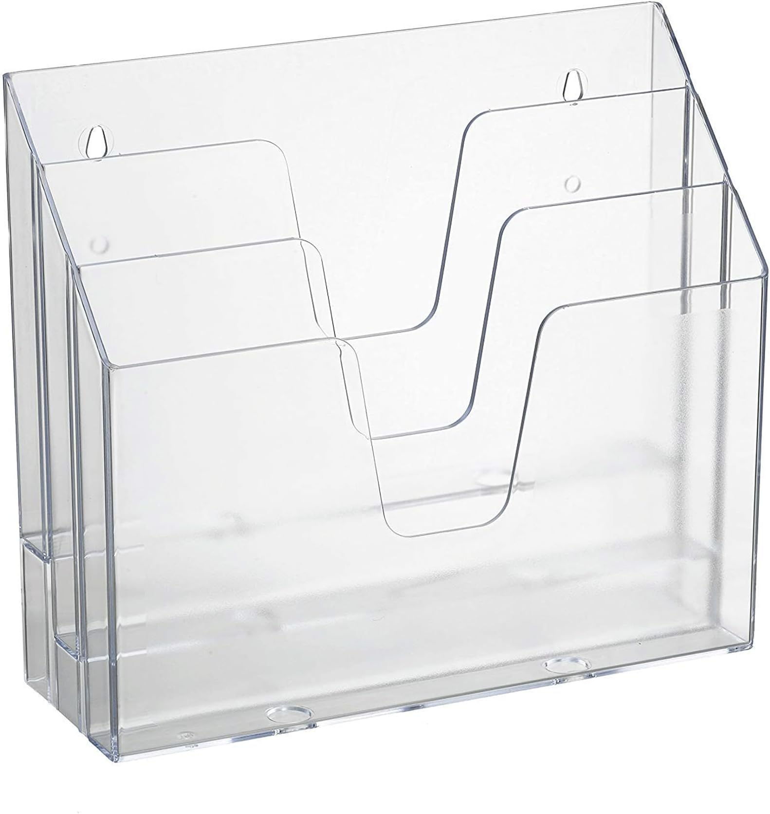 Acrimet Horizontal Triple File Folder Organizer (Clear Crystal Color ...