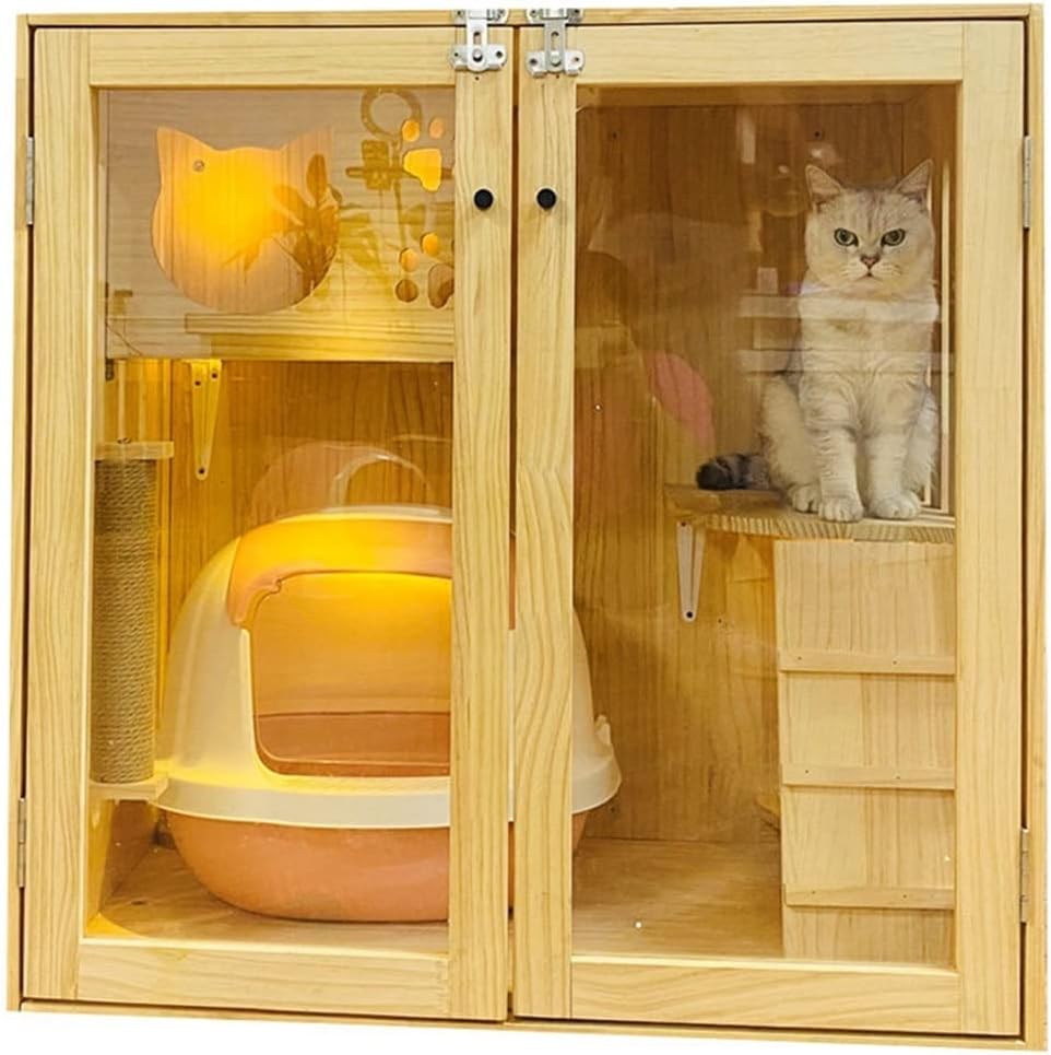 Outdoor Cat Enclosure Cat Villa Three-Story cat House cat Display ...