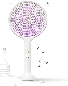 Qualitell Matamoscas Eléctrico Inalámbrico con Luz UV y Cebo para ...