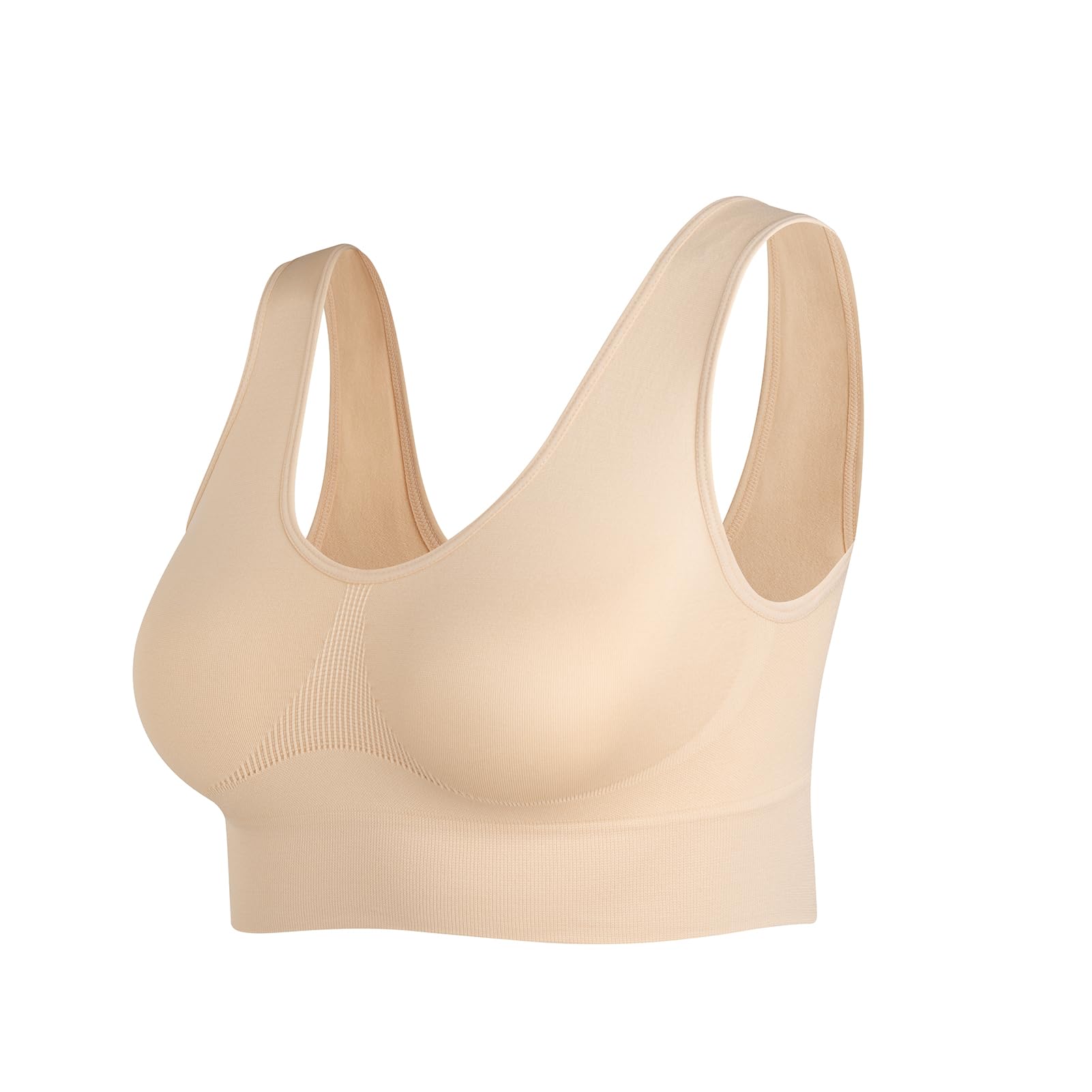 JEMINAY Women's Wireless Sleep Bras Unpadded Seamless Comfort Bras ...