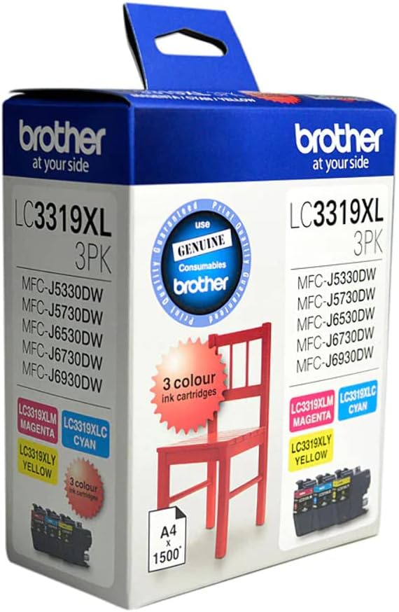 Brother Genuine LC432XL High-Yield Colour Pack, Includes 1x Cyan, 1x ...