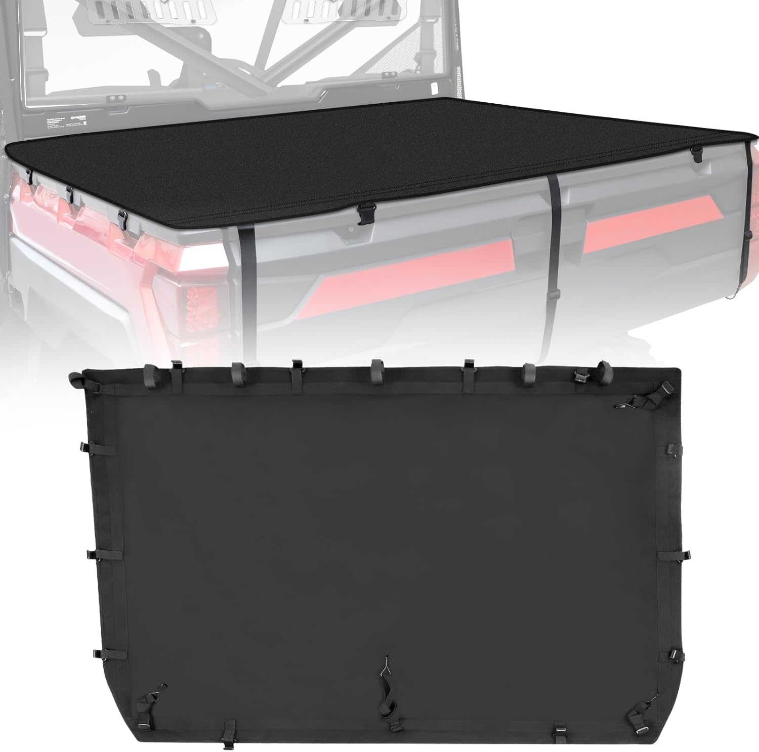 StarknightMT UTV Tonneau Cover, Waterproof Cargo Bed Cover Compatible ...