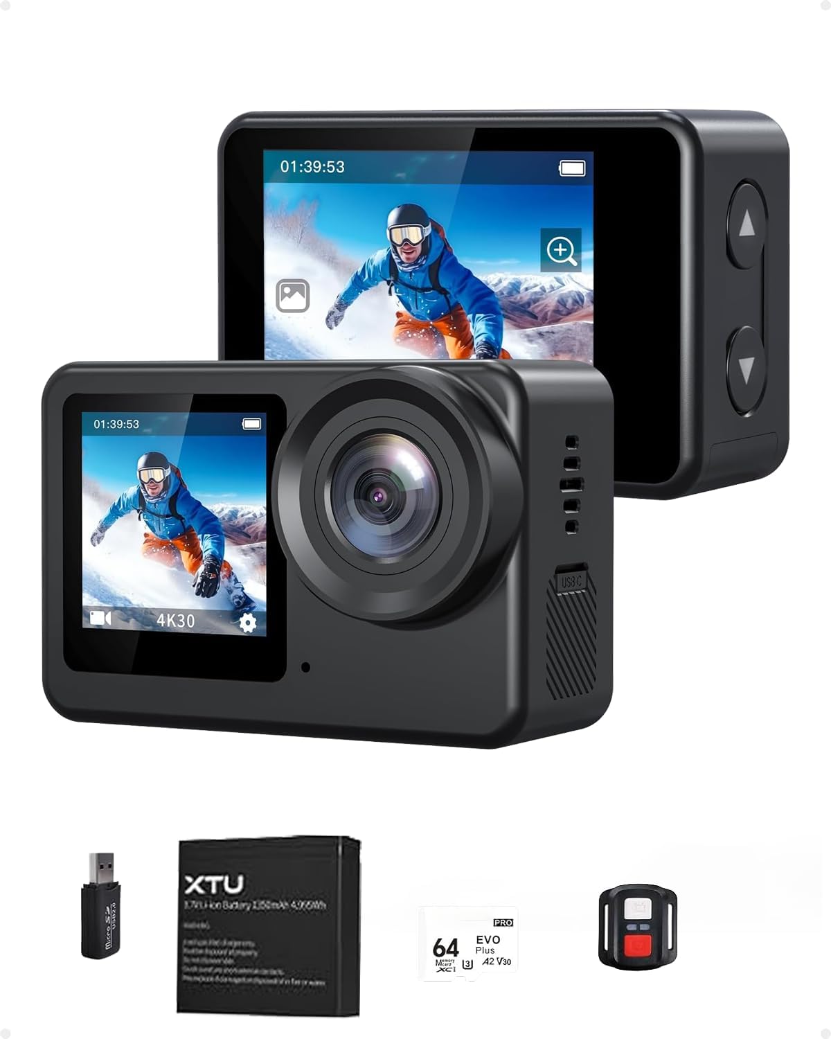 Amazon.com : XTU S6 4K30fps 20MP Action Camera with Image Stabilization 4.0-131 Feet Underwater ...