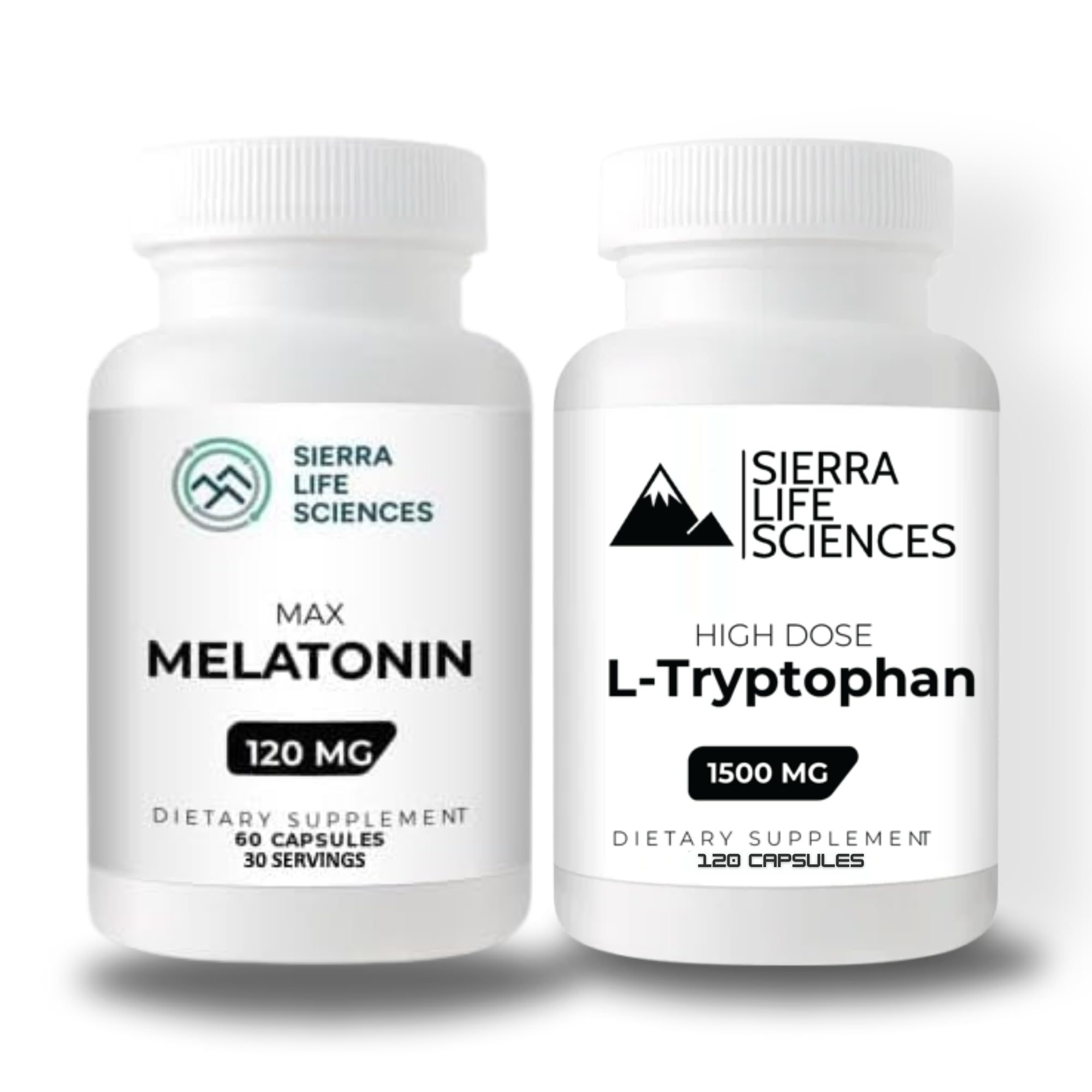 Amazon.com: Sierra Life Sciences 1500mg L-Tryptophan & 120mg Melatonin ...