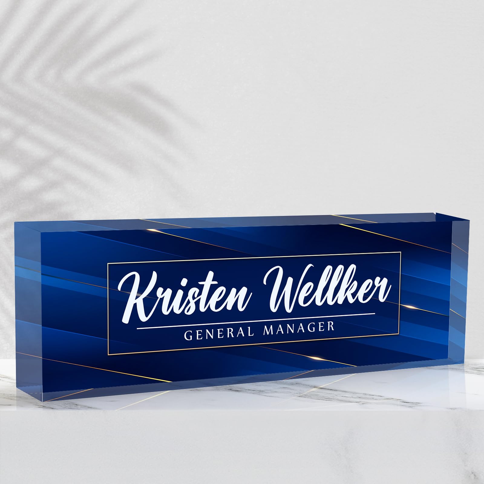 Amazon.com: Desk Name Plate Personalized Name Plate for Desk, Office ...