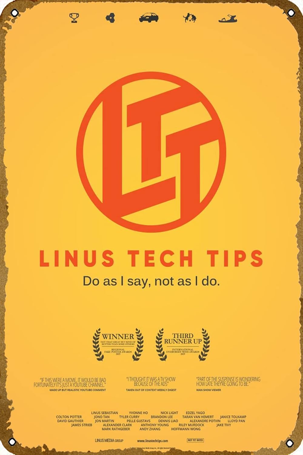 Amazon.com : Linus Tech Tips Poster Poster Retro Metal Tin Vintage Sign ...