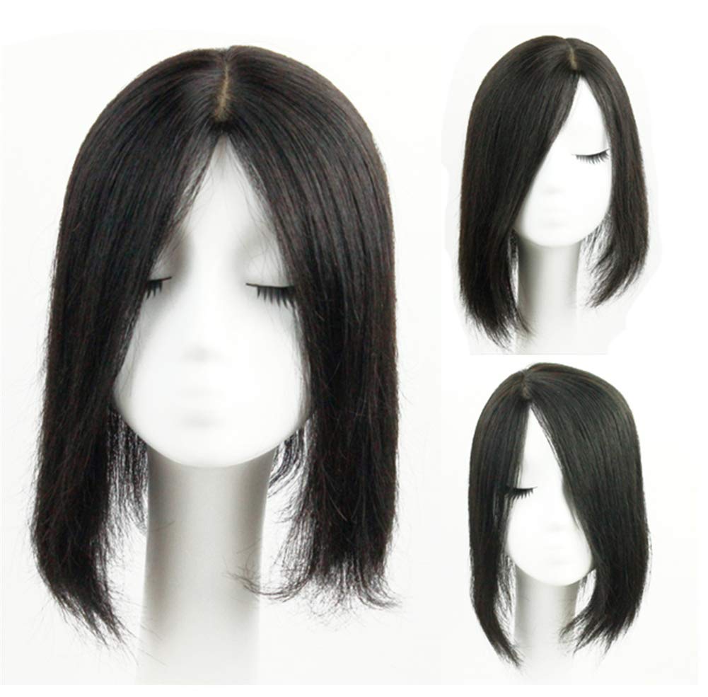 Amazon.com : Real Human Hair Topper Hairpiece for Women, 3.5"x5.5" Silk ...