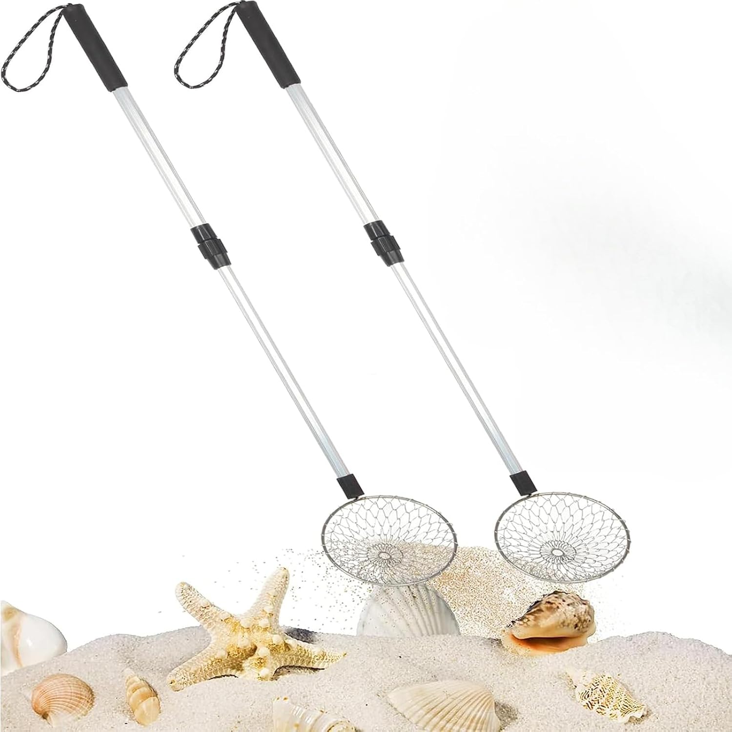 Amazon.com: OVRRCSME 2 Pcs Beach Sand Sifter, Shark Teeth Sifter Shell ...
