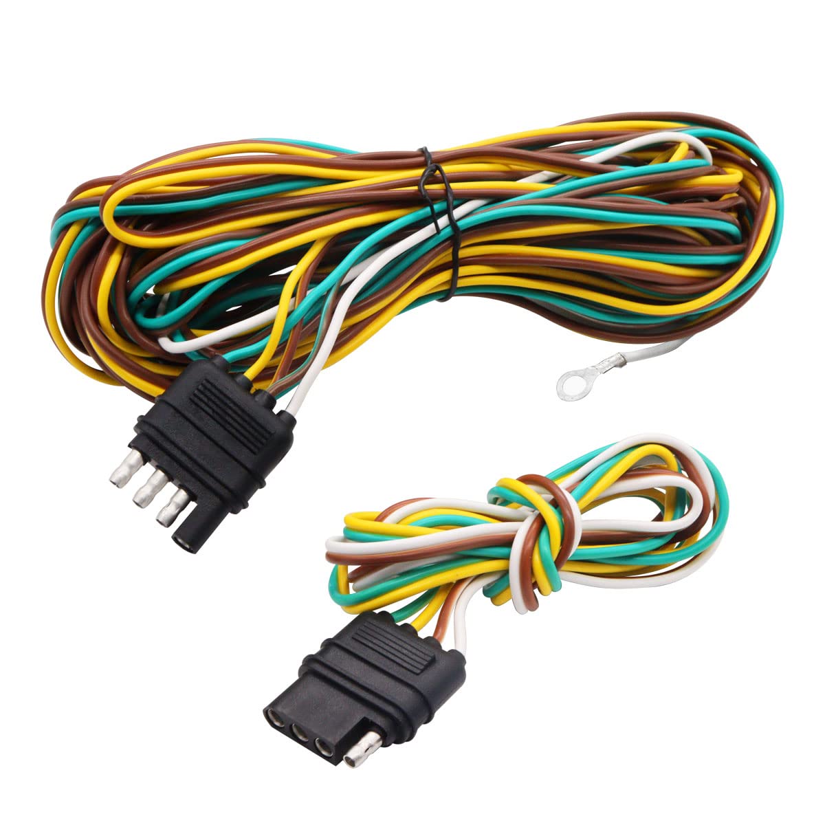 Snapklik.com : Seamaka 25ft 4 Wire 4 Pin Flat Wishbond Trailer Wiring ...