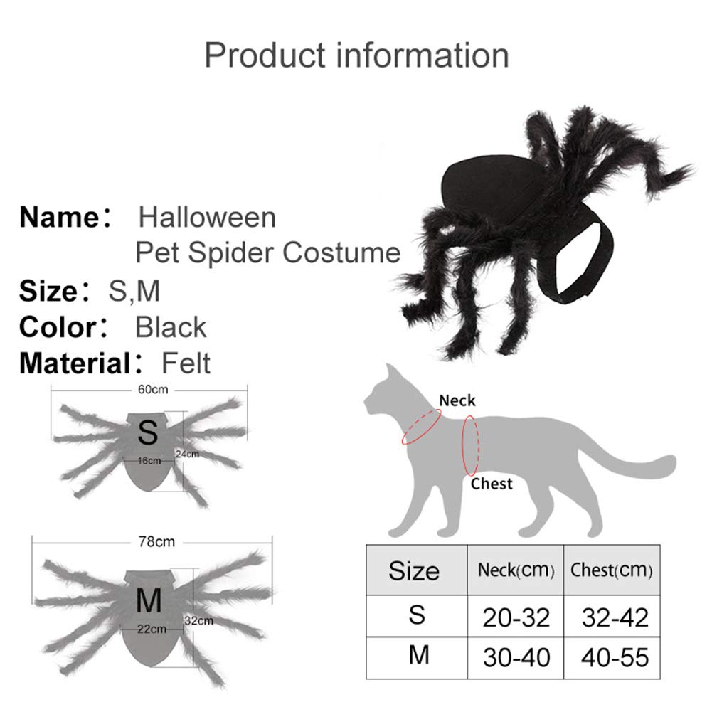 Fuzzy Tarantula Dog Costume Dog Spider Costume: Furry Giant Simulation