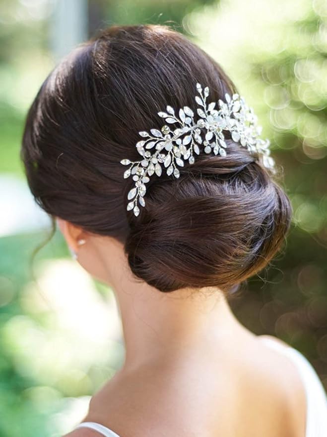 Catery Bride Wedding Hair Comb Hair Accessories with Crystal Bridal ...