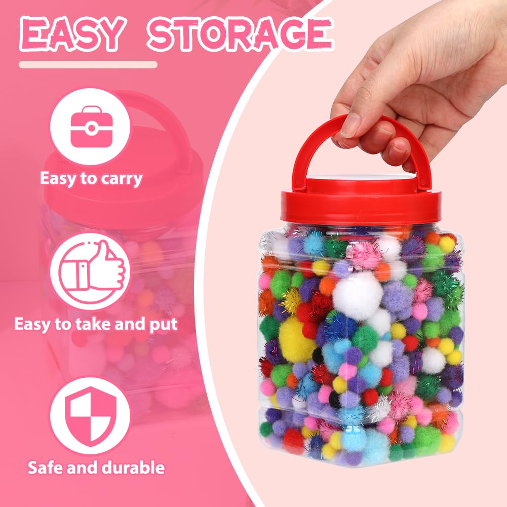 Snapklik.com : 900 PCS Pom Poms, Pom Poms For Crafts, Soft And Fluffy ...