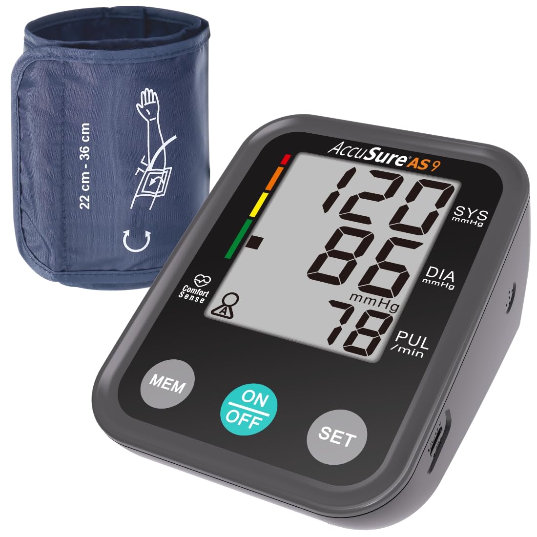 AccuSure Blood Pressure Monitor Fully Automatic Digital Large Display ...