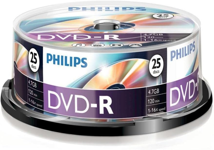 Philips Dvd-R 16X 120M 4 7Gb Cf.25 Campana : Amazon.it: Informatica
