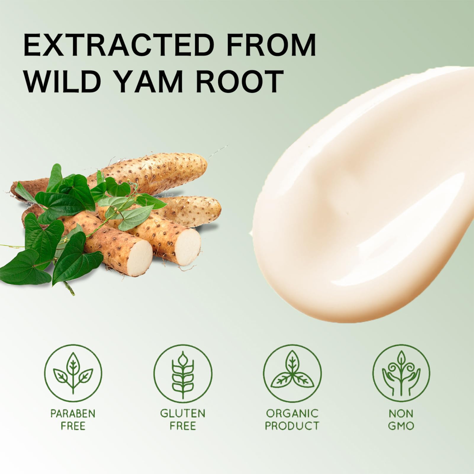 Wild Yam Cream – 113g Wild Yam Cream Organic for – Natural Relief for ...