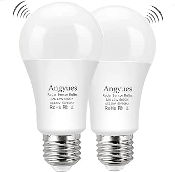 Angyues Radar Motion Sensor Light Bulb, Adjustable Detection Range 12W ...