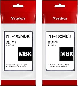 Amazon.com: PFI-102 Ink 2PK(Matte Black) Compatible PFI-102 Ink ...