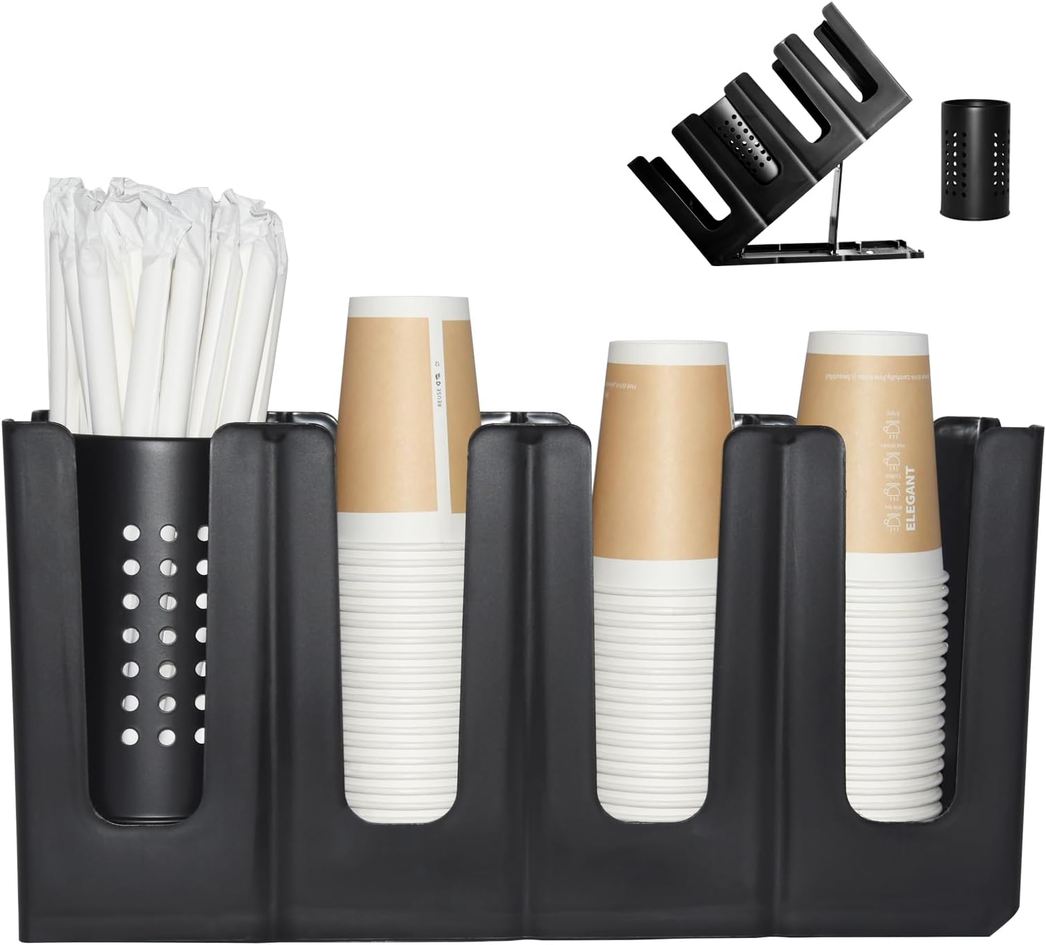 Amazon.com - Wall Mount Portion Sauce Cup Lid Organizer 4 Compartments ...
